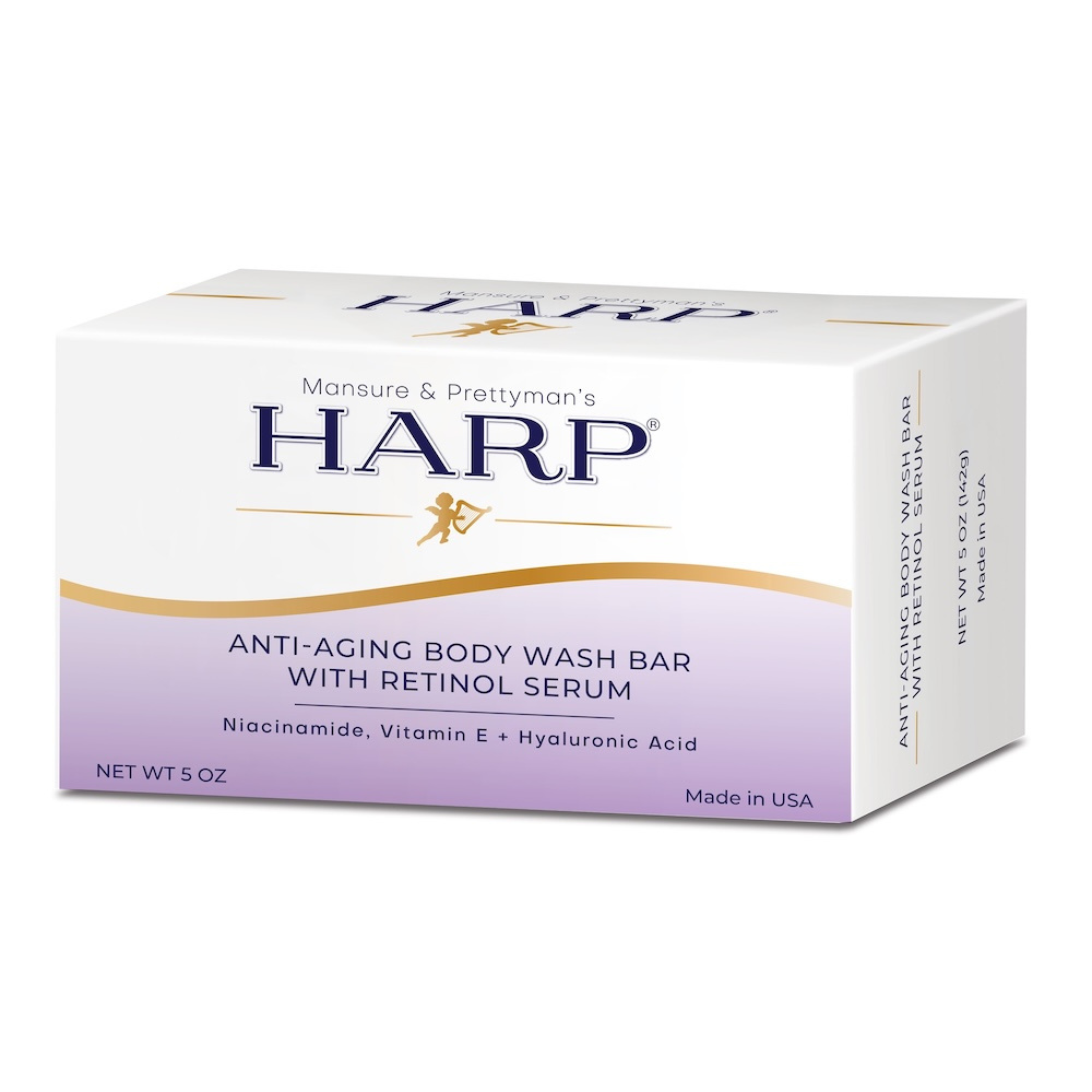 HARP® Anti-Aging Body Wash Bar with Retinol – pH Balanced Syndet Clean